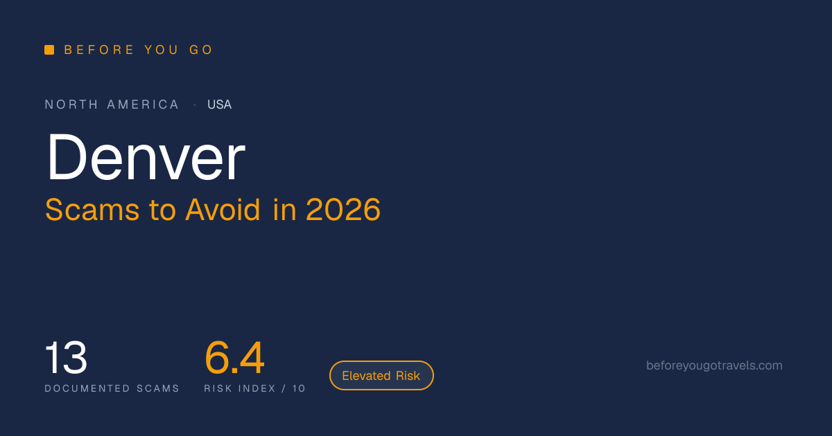 Denver Scams to Avoid in 2026: 13 Tourist Warnings (USA)